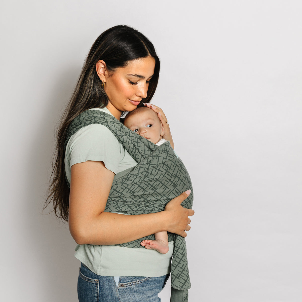 Moby Classic Wrap - Olive Etch – Moby Wrap NZ